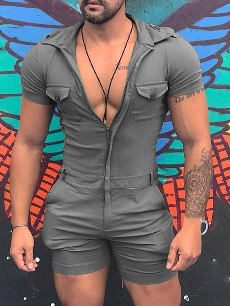 Men's Short Sleeve Romper - Triniful