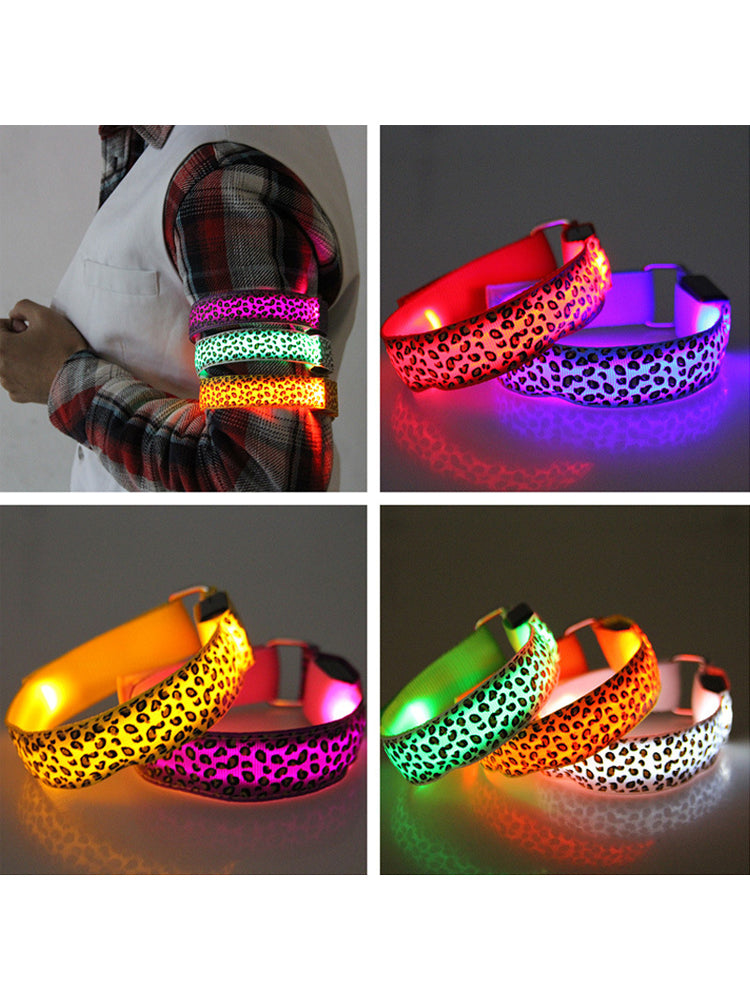 Correa de brazo con luz LED radiante Pulseras que brillan en la ...
