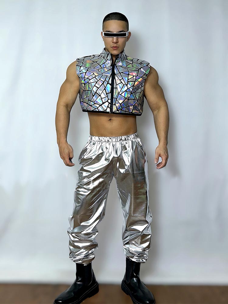 Mirror Hip-Hop Stage Performance Costume Set - Triniful