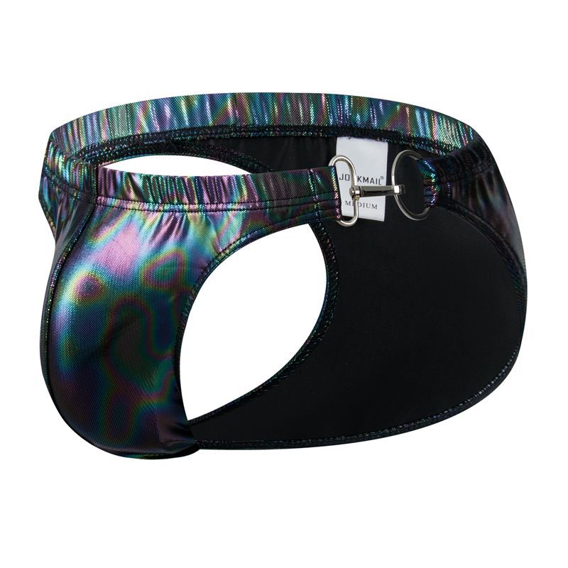 Men's Briefs Laser Imitation Leather Swim Bikini - Triniful