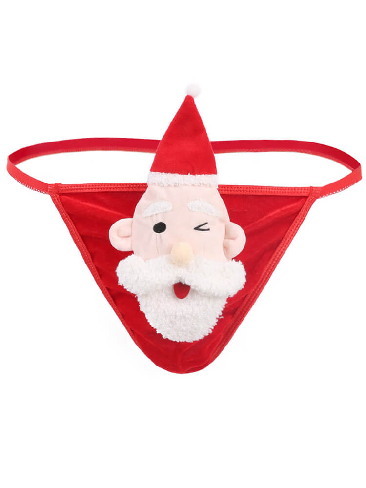 Men's Santa Claus Sexy String Thong - Triniful