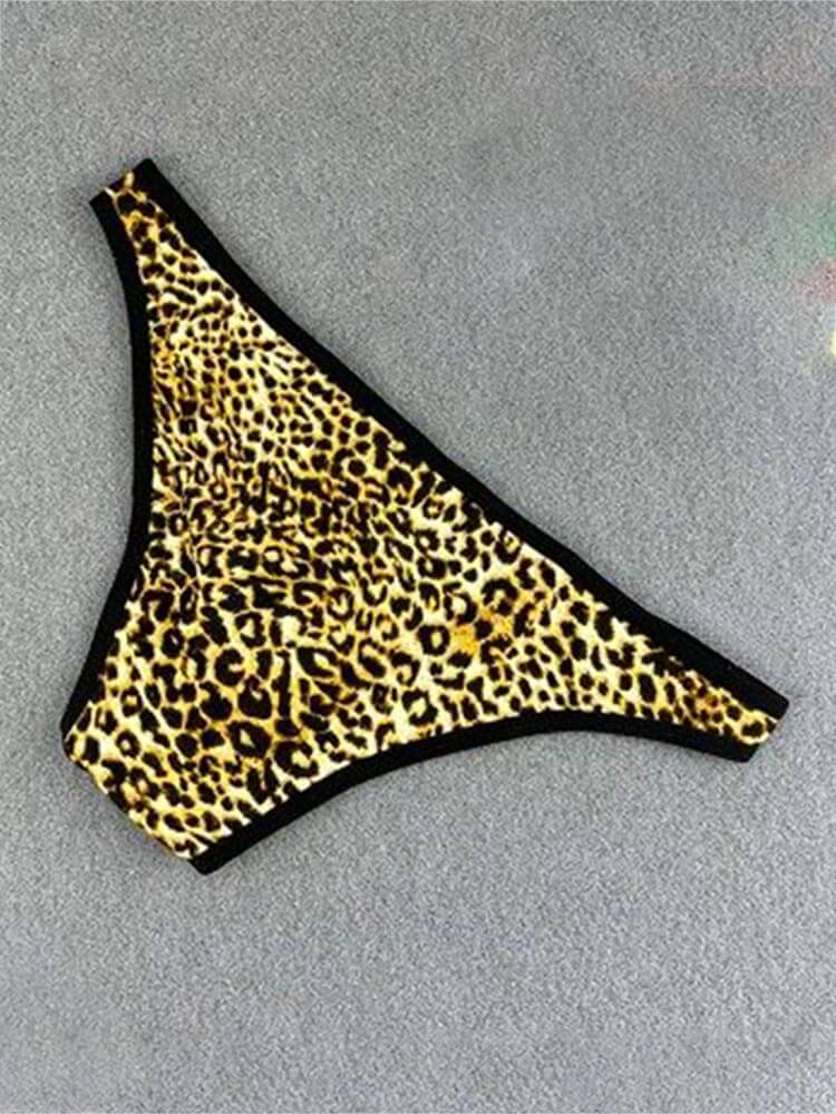 Men's Sexy Semi-Transparent Leopard Print Briefs - Triniful