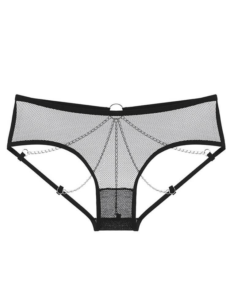 Men's Metal Chain Briefs With Bell - Triniful