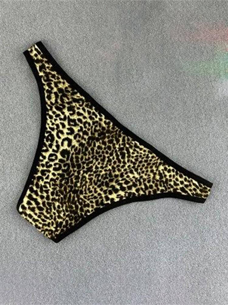 Men's Sexy Semi-Transparent Leopard Print Briefs - Triniful
