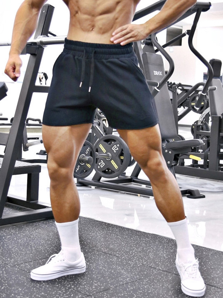 Men's Cotton Elastic Fitness Shorts - Triniful