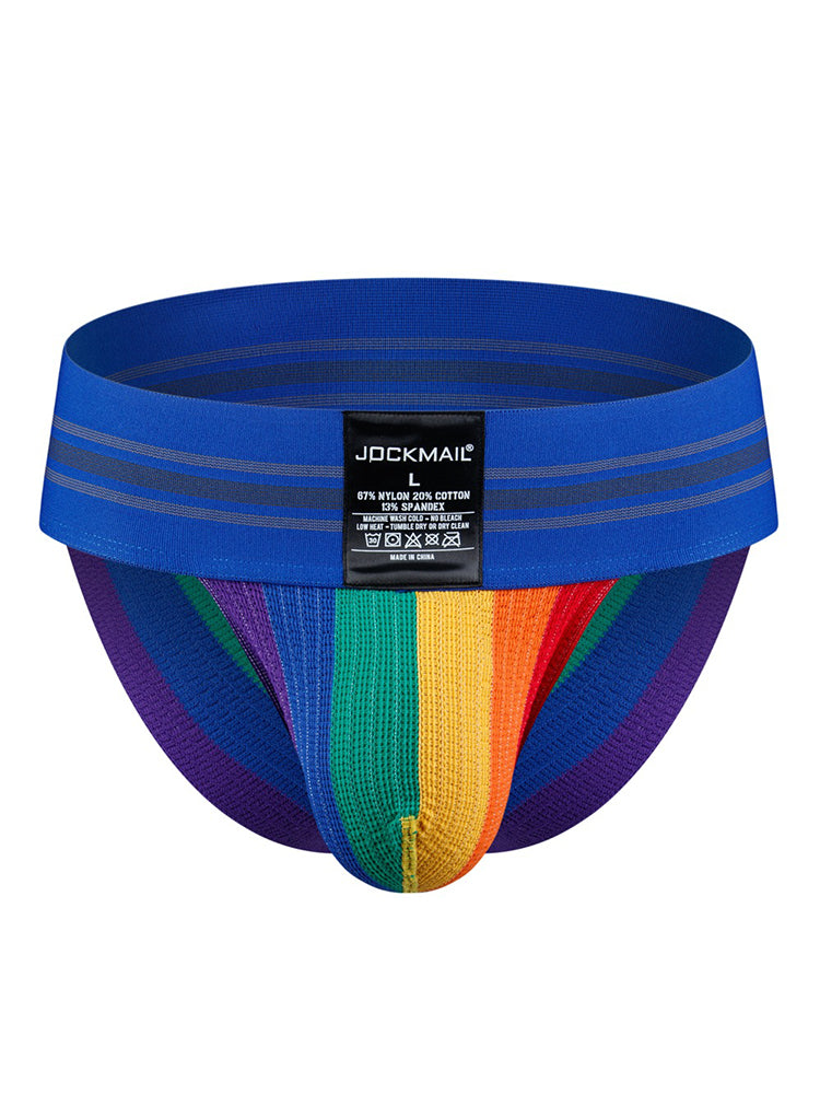 Men's Rainbow Stripes Pride Brief - Triniful