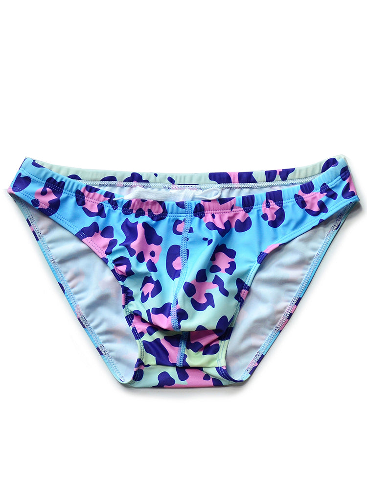 D.M Low Rise Sexy Zebra Leopard Swim Briefs - Triniful