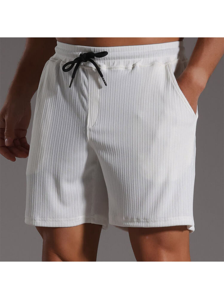 Men's Loose Fitness Quick-Dry Vertical Striped Shorts - Triniful