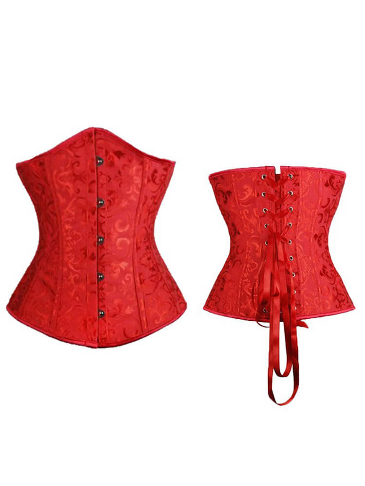 Retro Palace Jacquard Short Corset - Triniful